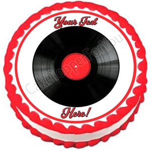 Vinyl Record - Edible Cake or Cupcake Topper - Etsy