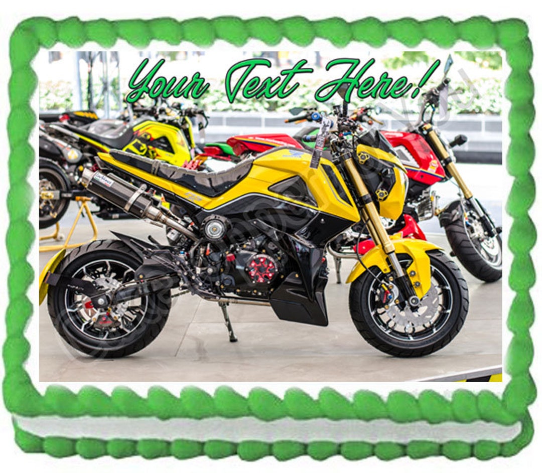 Sport Motorcycle - Edible Cake or Cupcake Topper - Etsy
