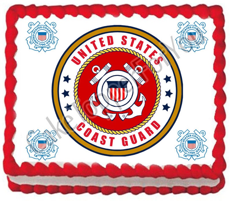 US Coast Guard - Edible Cake or Cupcake Topper - Etsy