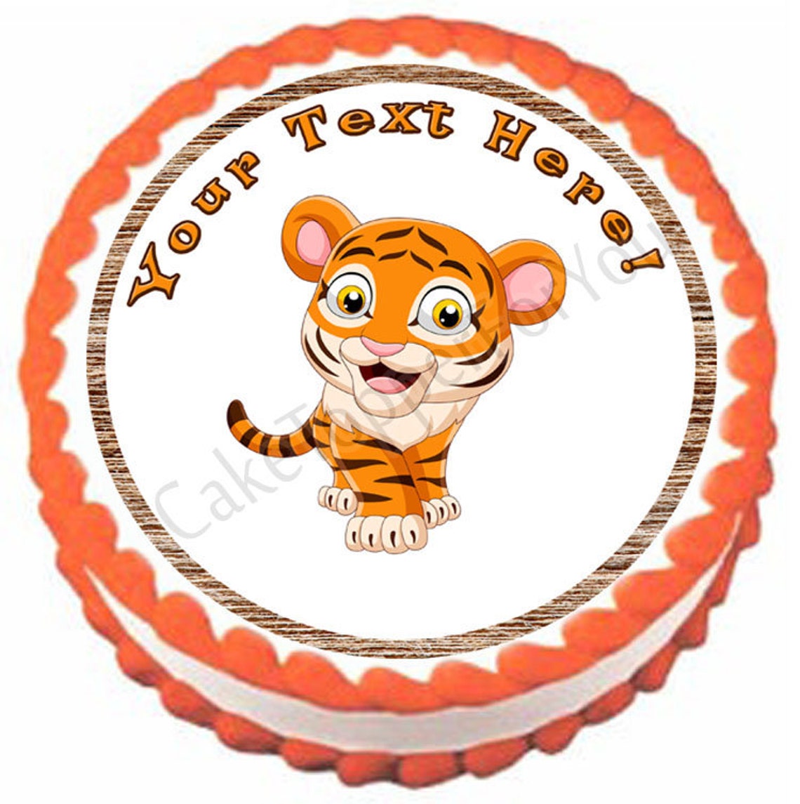Funny Baby Tiger Edible Cake or Cupcake Topper - Etsy