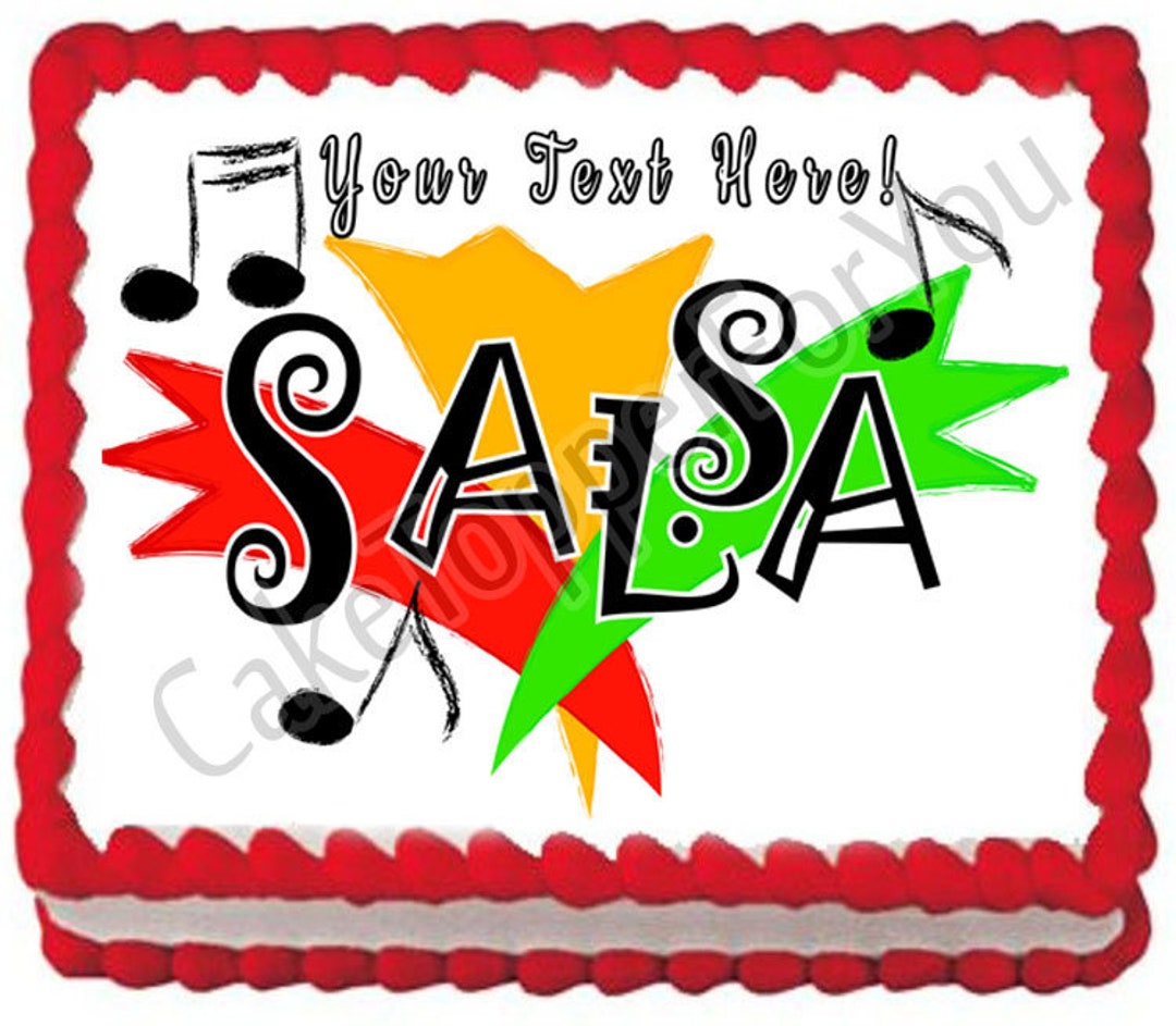 Salsa - Edible Cake or Cupcake Topper - Etsy