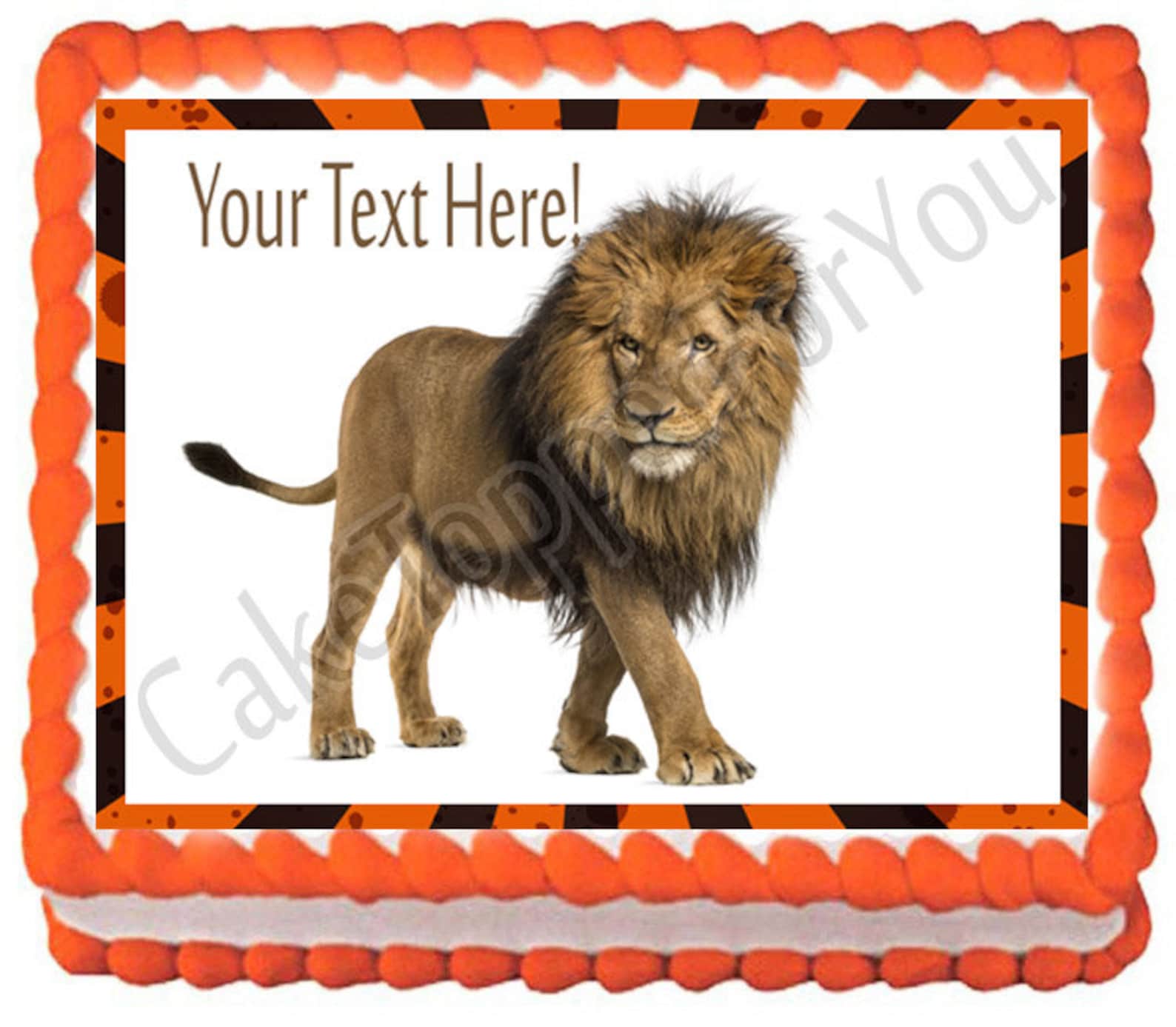 Lion - Edible Cake or Cupcake Topper - Etsy