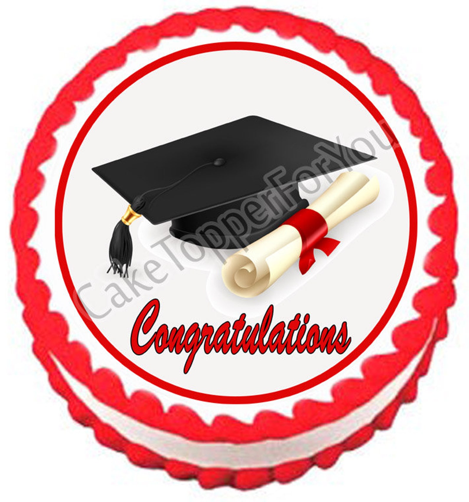 Graduation (nr1) - Edible Cake or Cupcake Topper - Etsy