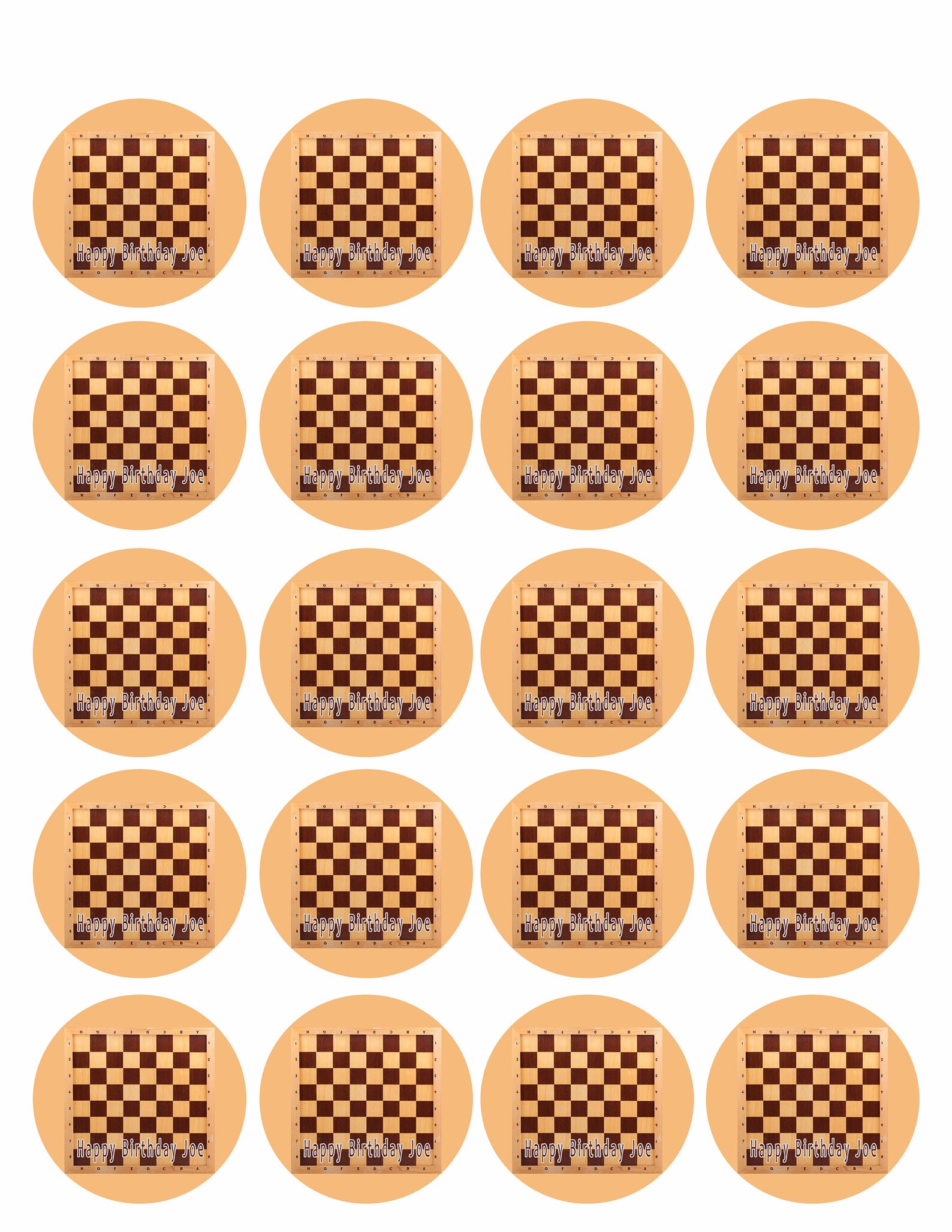Chess Board (nr2) - Edible Cake or Cupcake Topper - Etsy