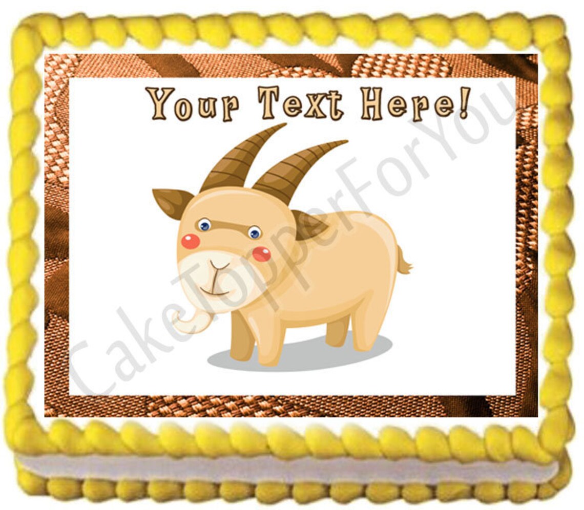 Goat Edible Cake or Cupcake Topper | Etsy