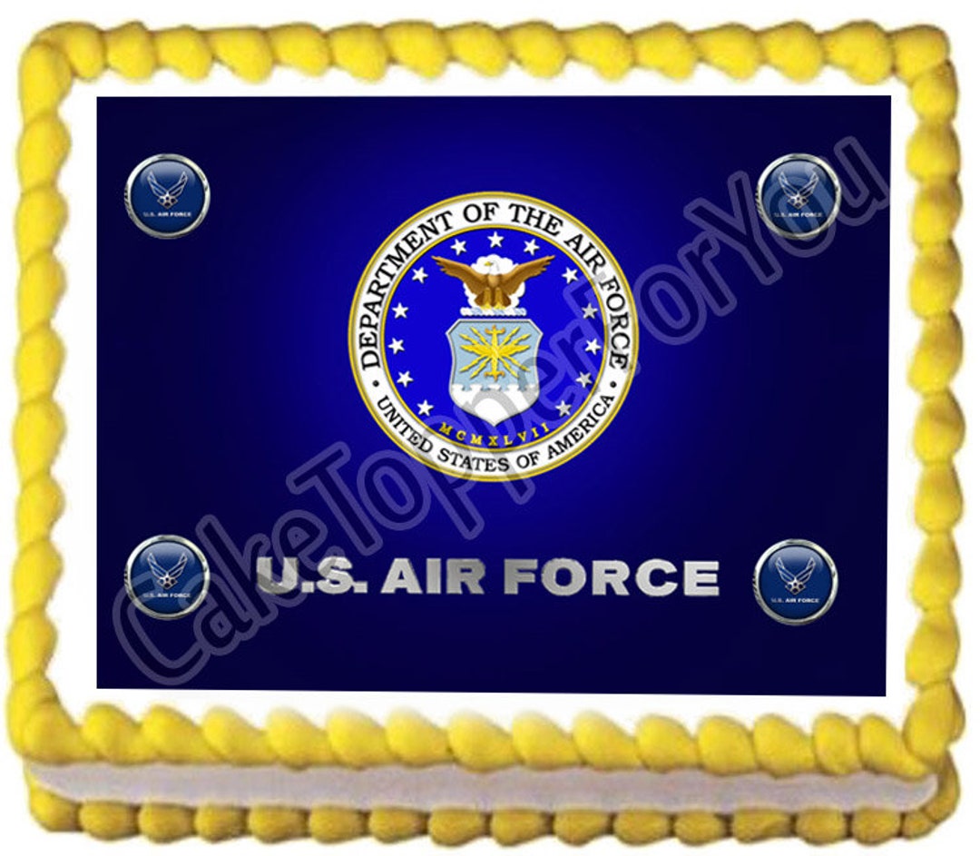 US Air Force - Edible Cake or Cupcake Topper - Etsy