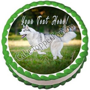 Husky - Edible Cake or Cupcake Topper - Etsy