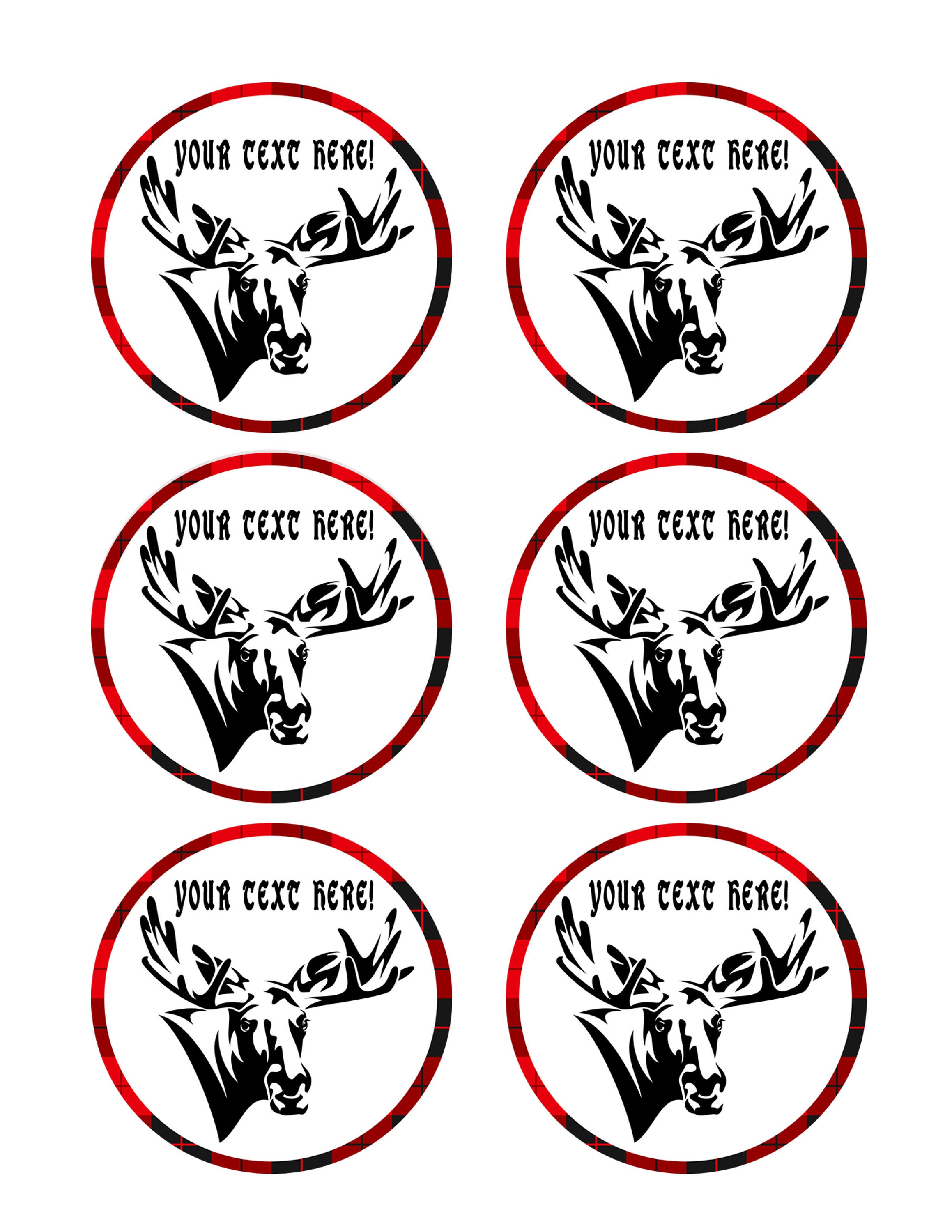 Moose Edible Cake or Cupcake Topper | Etsy