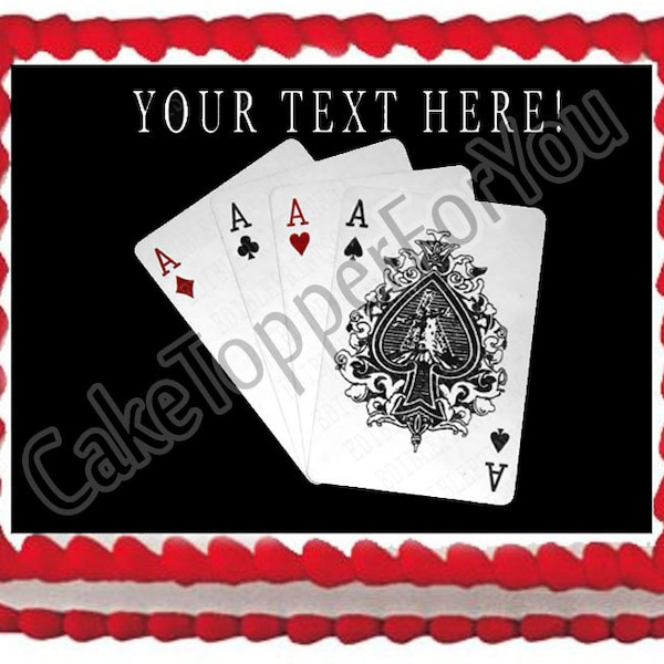 Playing Card Cake Topper - Etsy