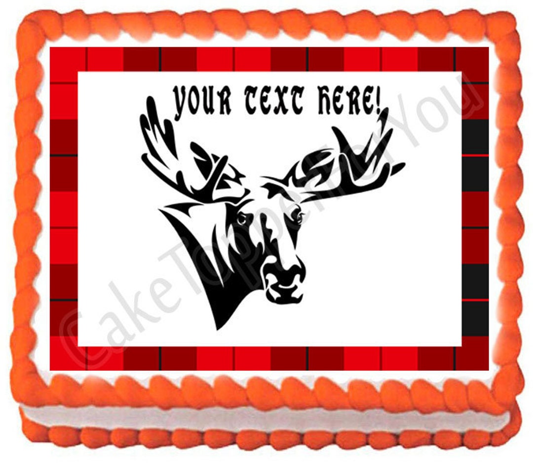 Moose - Edible Cake or Cupcake Topper - Etsy