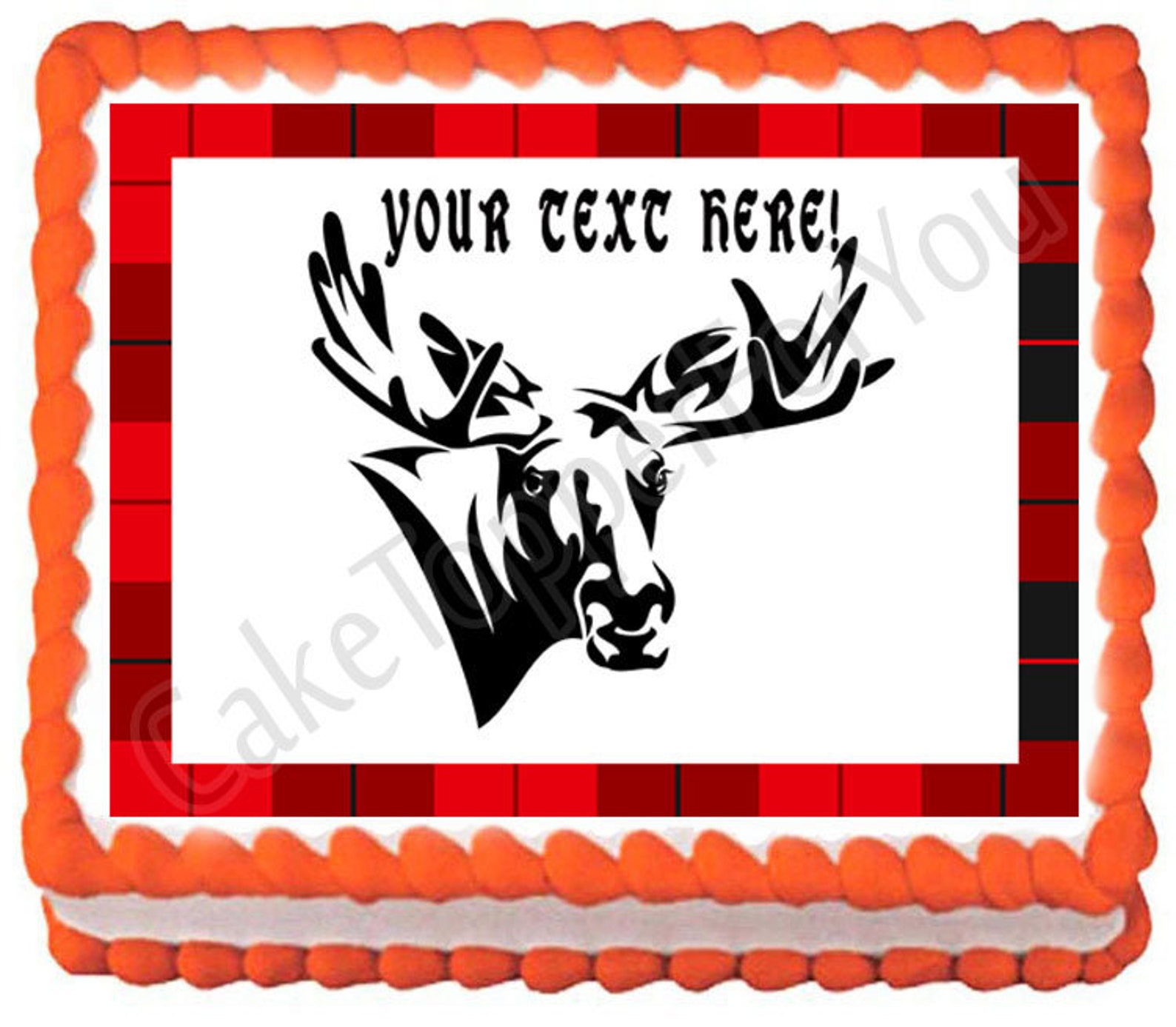 Moose Edible Cake or Cupcake Topper - Etsy