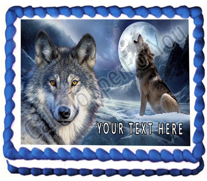 Wolf nr2 Edible Cake or Cupcake Topper - Etsy