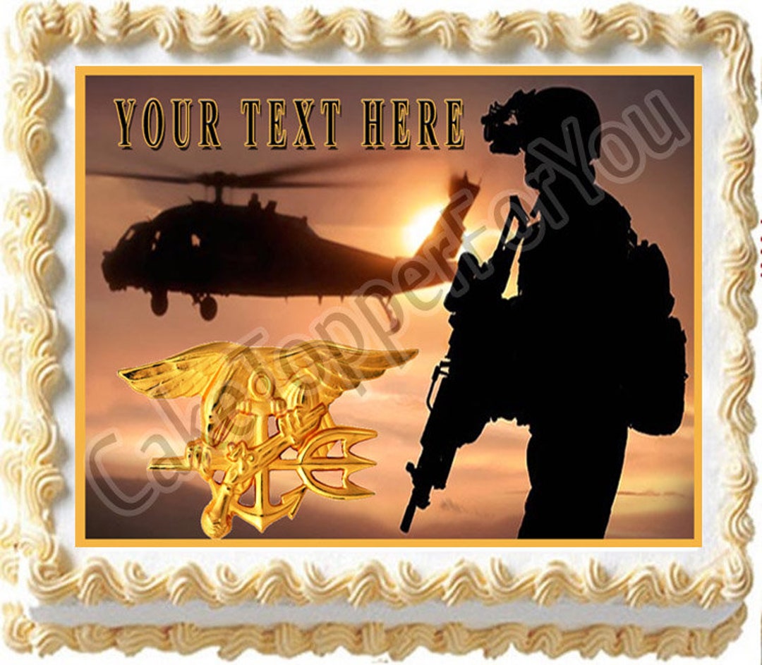 US Navy Seal - Edible Cake or Cupcake Topper - Etsy