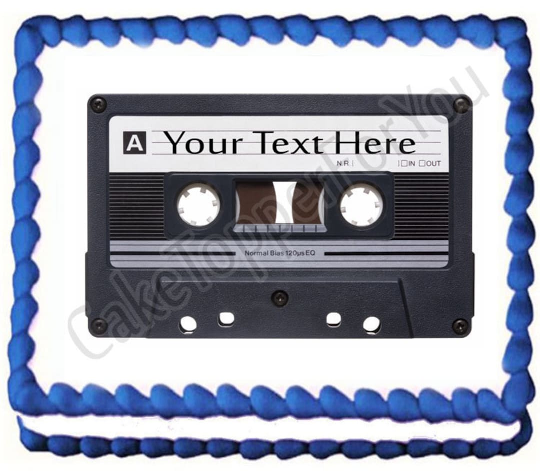 Audio Cassette - Edible Cake or Cupcake Topper - Etsy