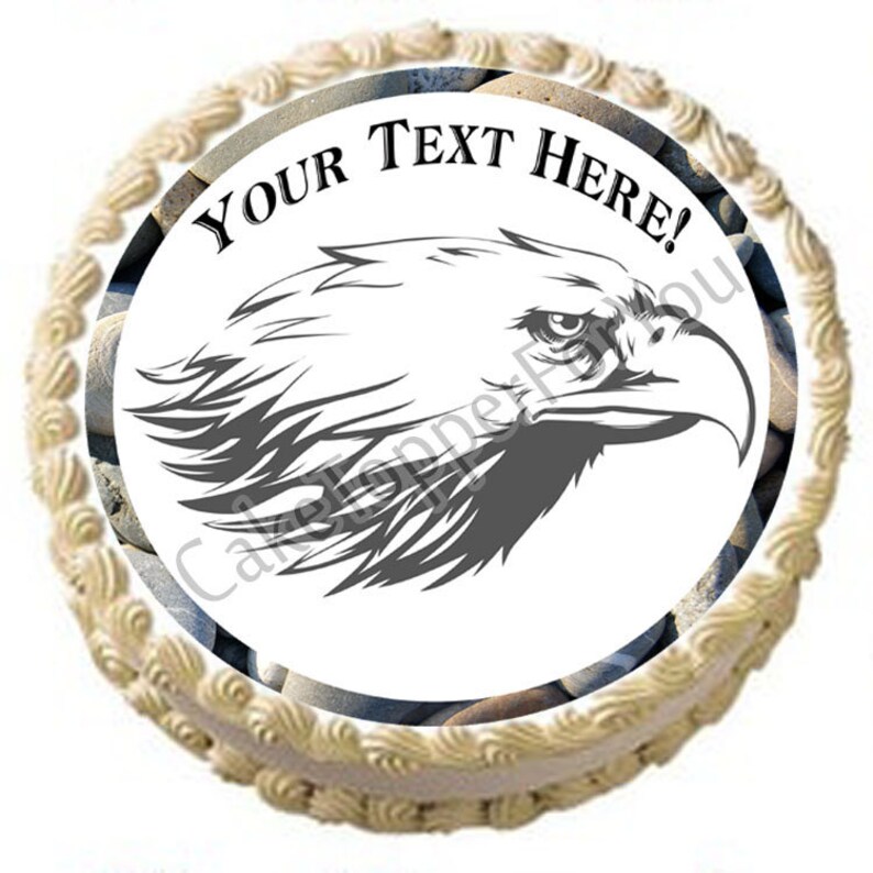 Eagle Head Edible Cake or Cupcake Topper | Etsy