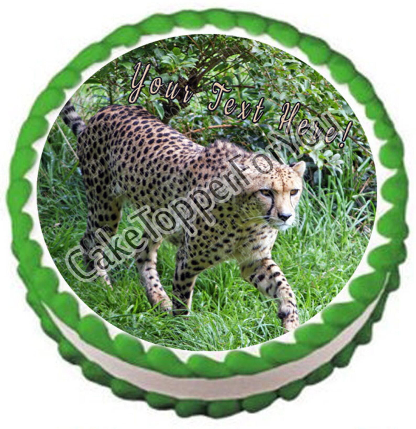 Awesome Cheetah Edible Cake or Cupcake Topper - Etsy