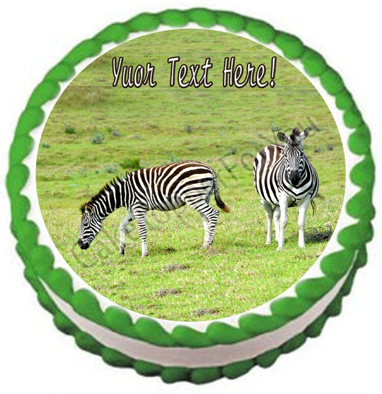 Zebra - Edible Cake or Cupcake Topper - Etsy
