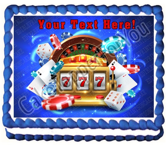 Casino Gambling Roulette Big Lucky Slot Machine Edible Cake - Etsy