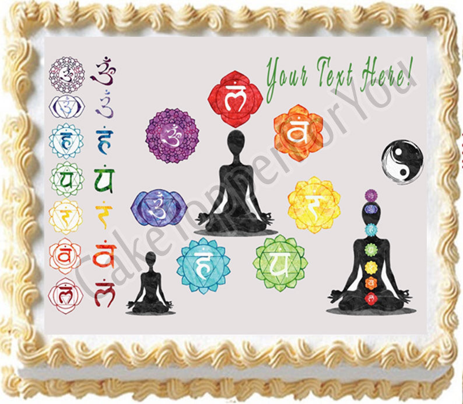 Chakra - Edible Cake or Cupcake Topper - Etsy