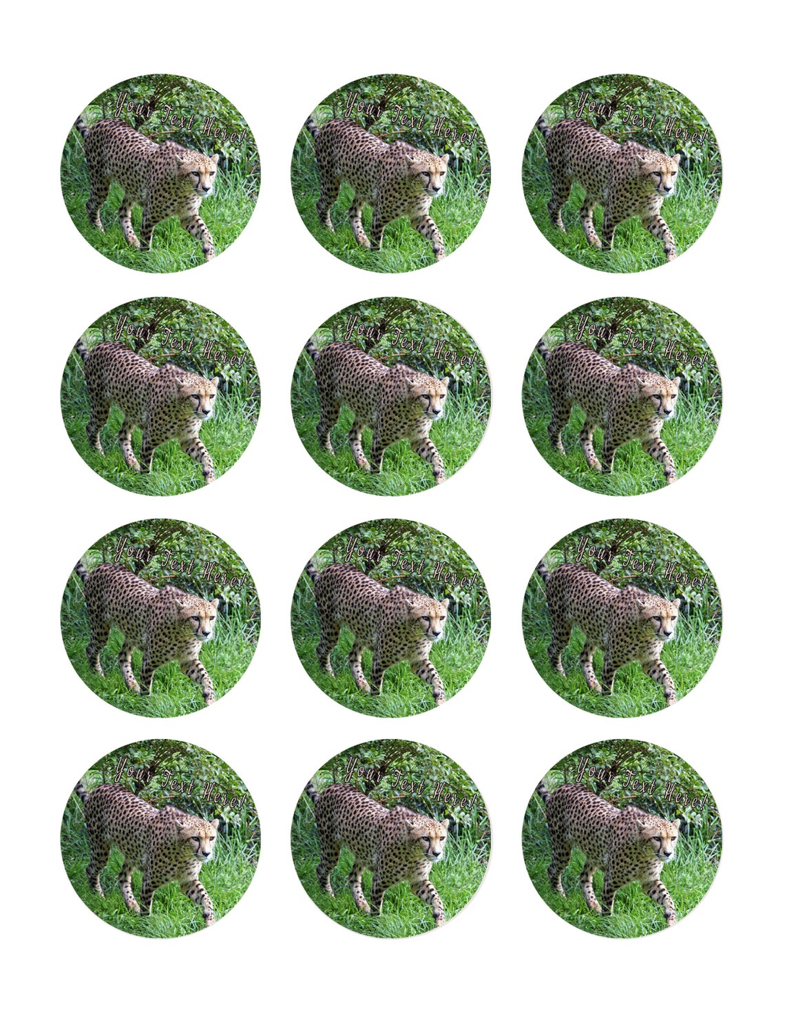 Awesome Cheetah Edible Cake or Cupcake Topper - Etsy