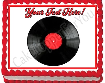 Record Cake Topper | Etsy