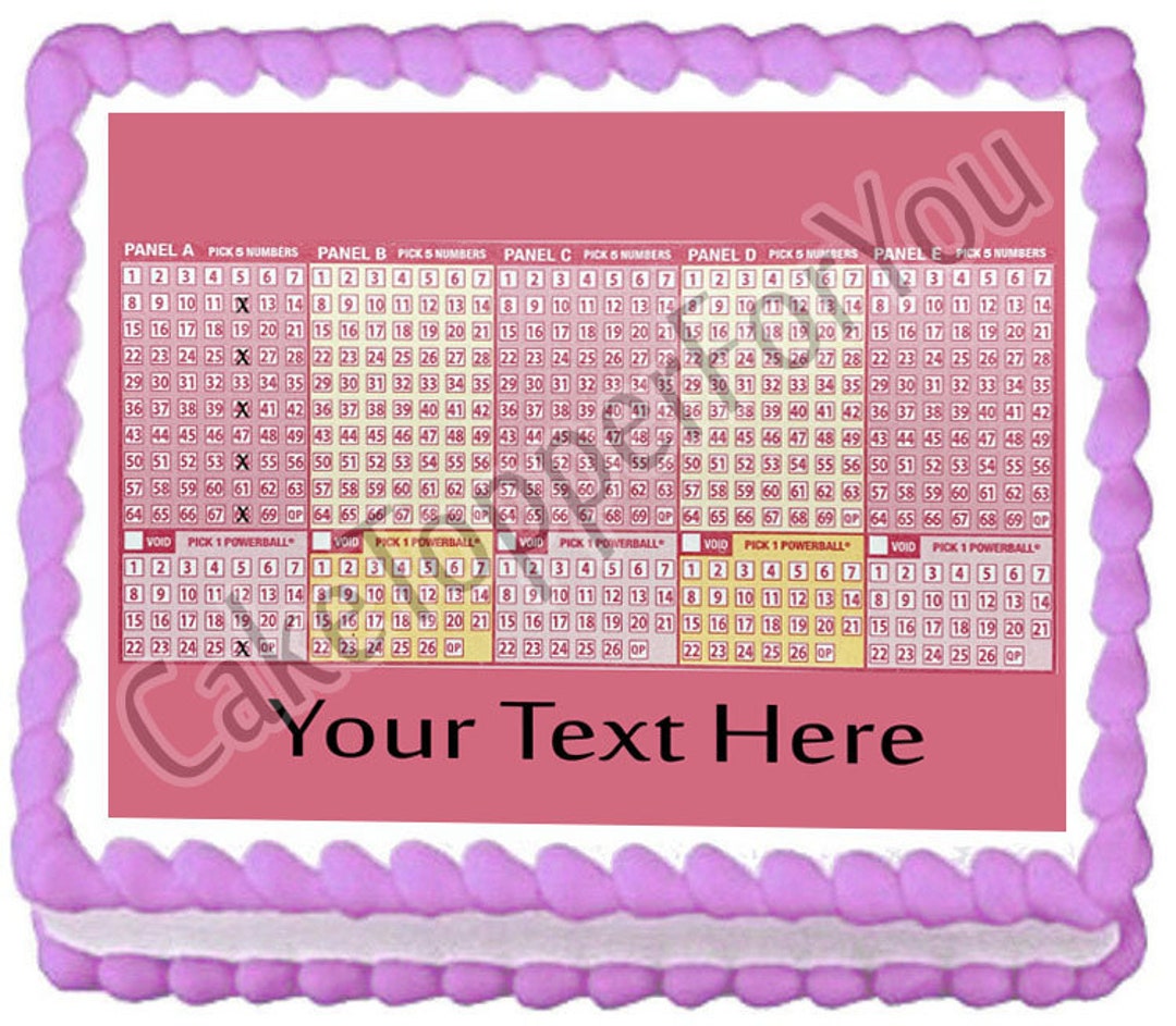 Lotto Powerball - Edible Cake or Cupcake Topper - Etsy