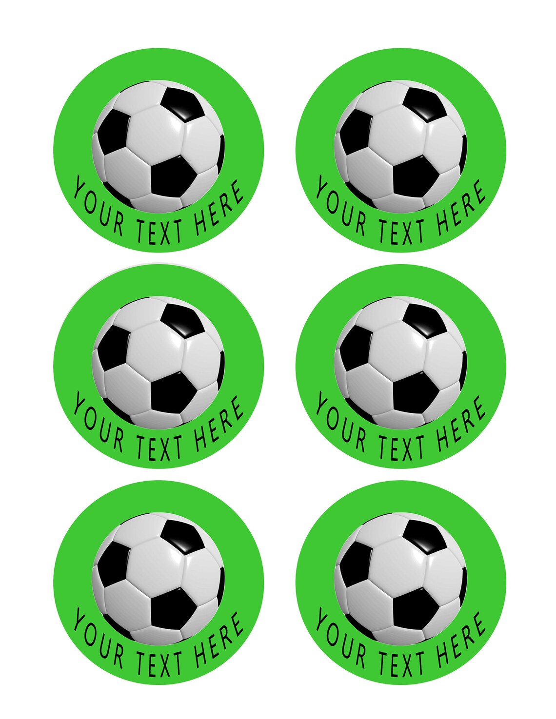 SOCCER BALL Edible Cake or Cupcake Topper - Etsy UK