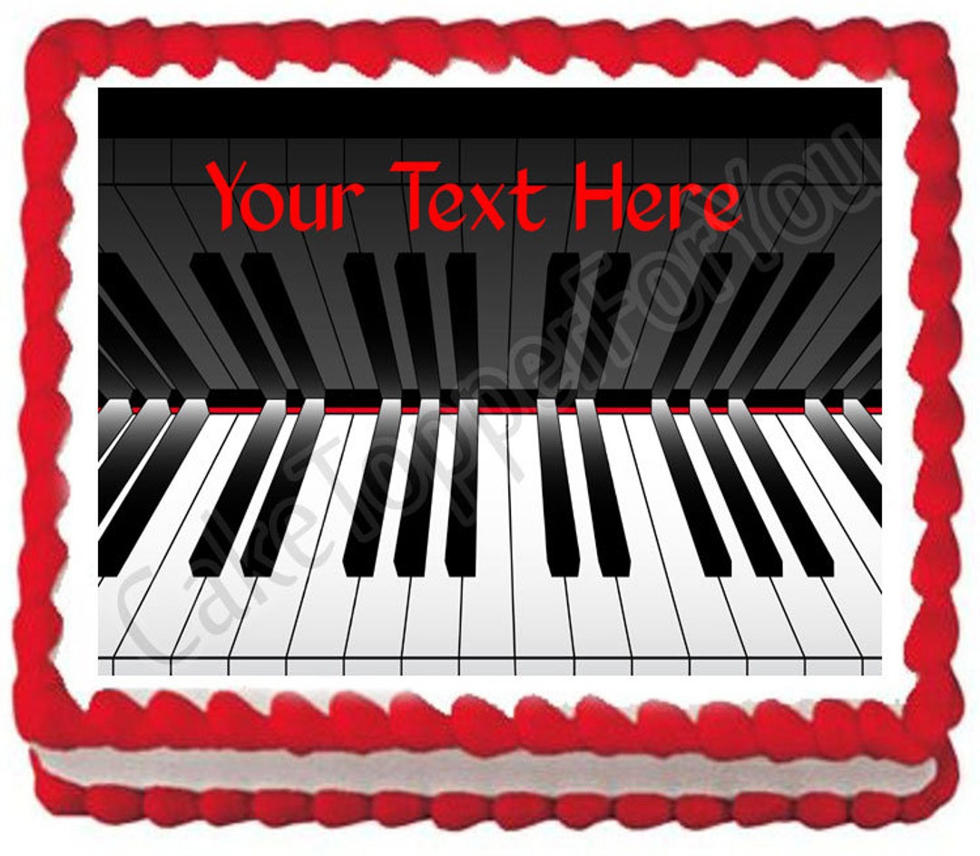 Piano Keys (nr2) - Edible Cake or Cupcake Topper - Etsy