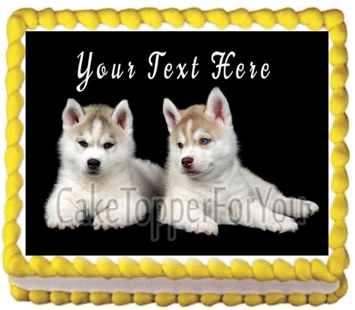 Siberian Husky Puppy Dog - Edible Cake or Cupcake Topper - Etsy