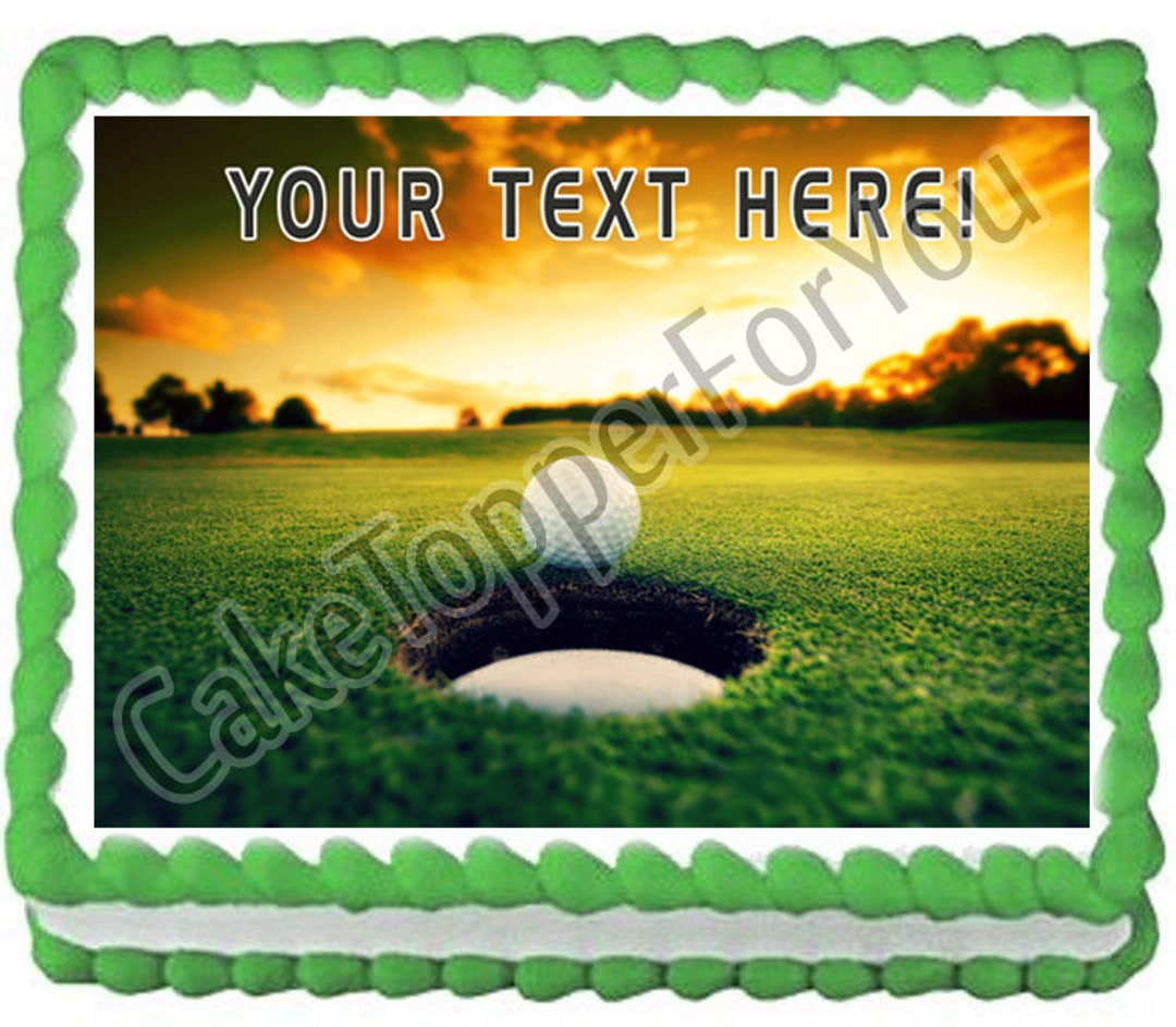 Golf Ball Near Hole - Edible Cake or Cupcake Topper - Etsy