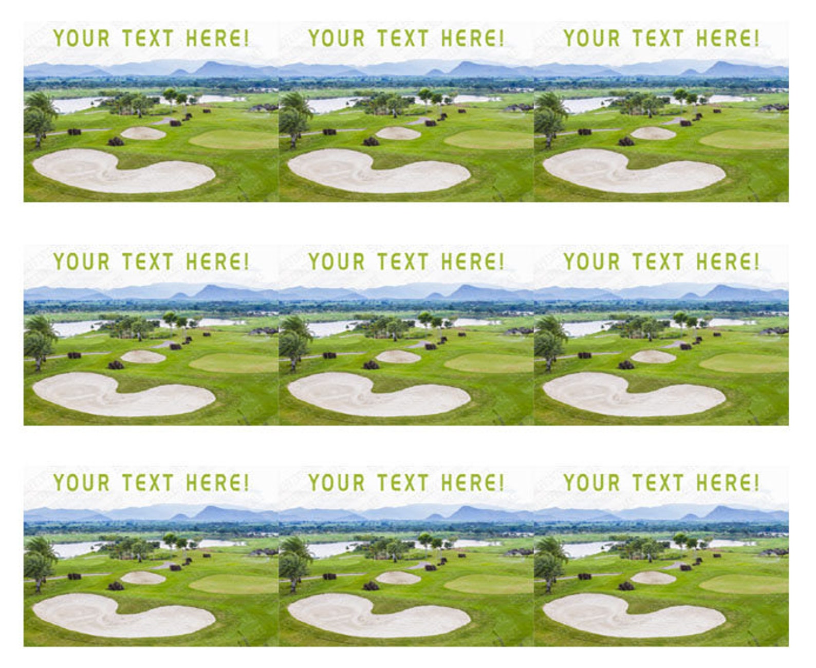 Golf Edible Cake or Cupcake Topper | Etsy