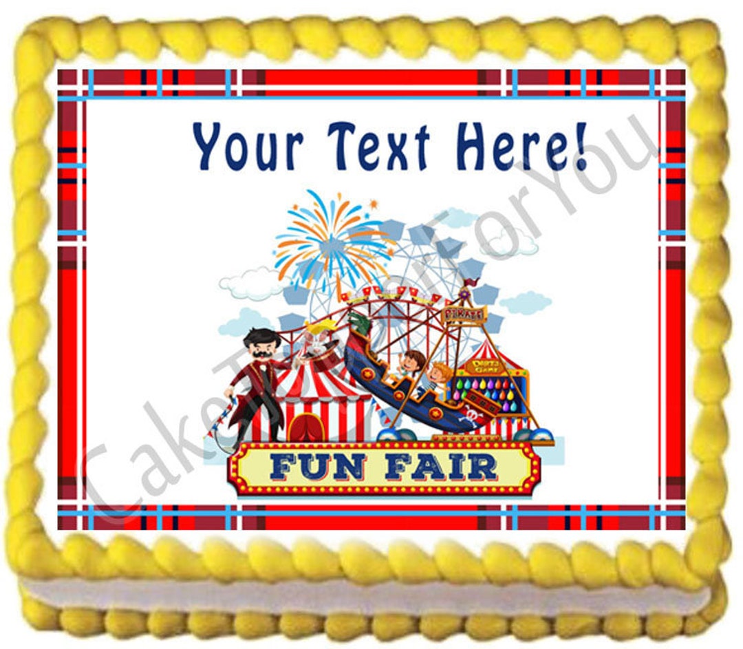 Fun Fair Rides - Edible Cake or Cupcake Topper - Etsy