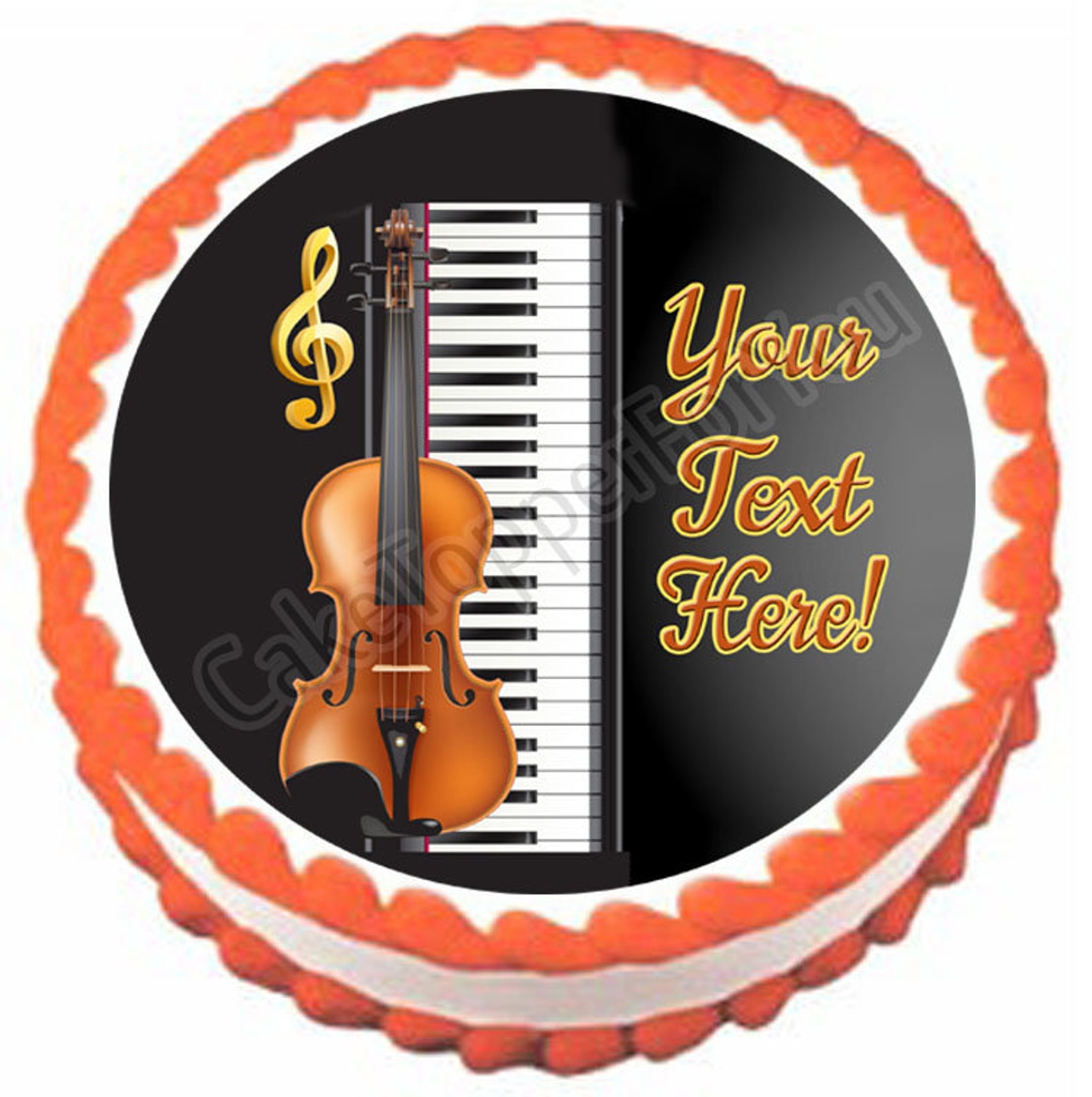 Music Instruments Edible Cake or Cupcake Topper - Etsy