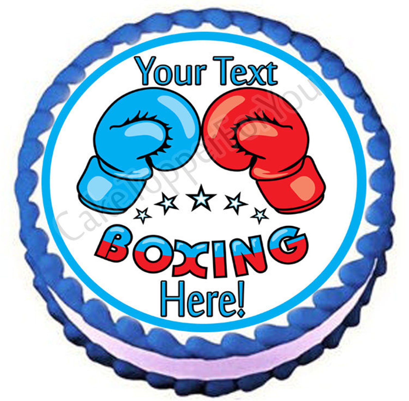 Boxing Gloves Edible Cake or Cupcake Topper | Etsy