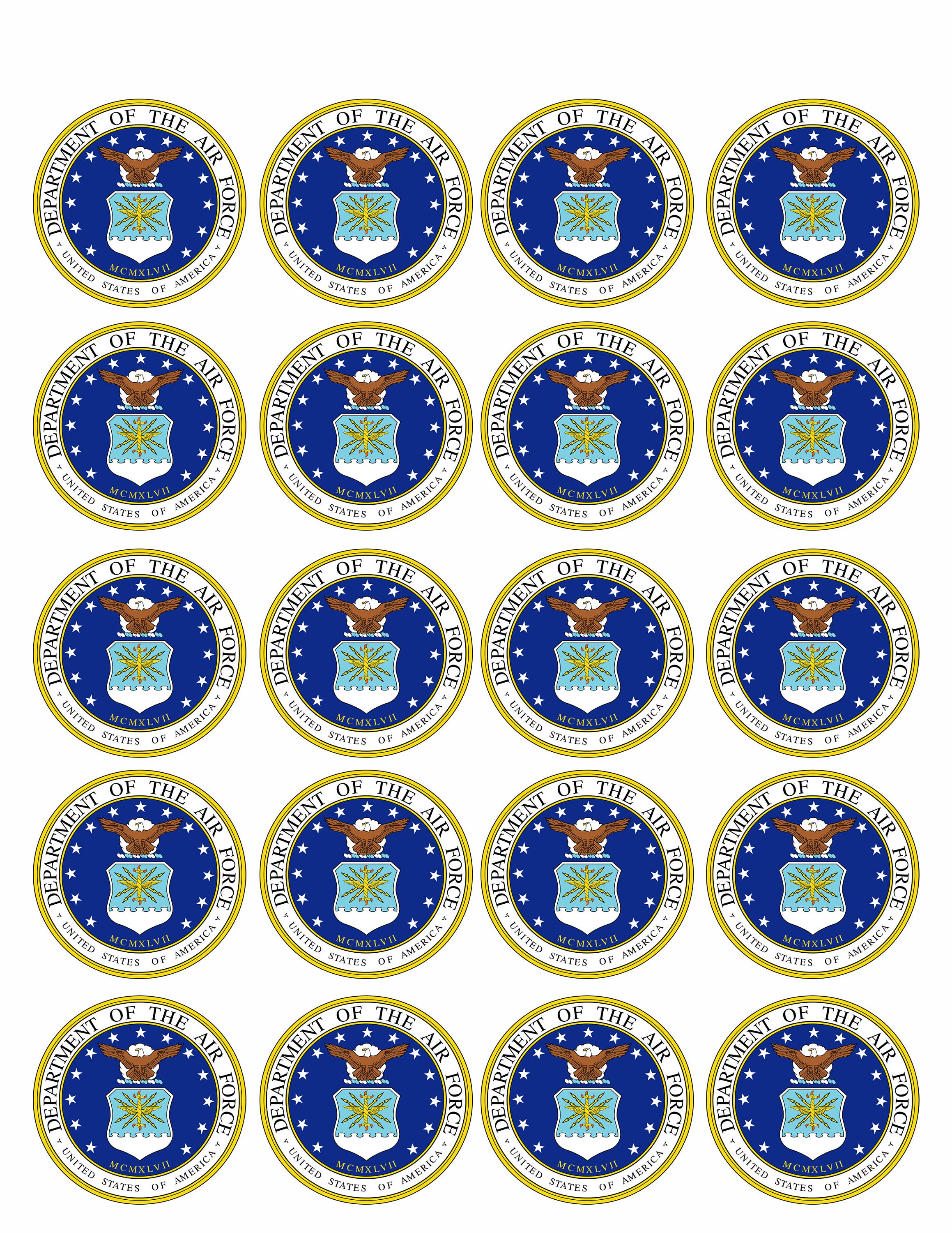 US Air Force - Edible Cake or Cupcake Topper - Etsy