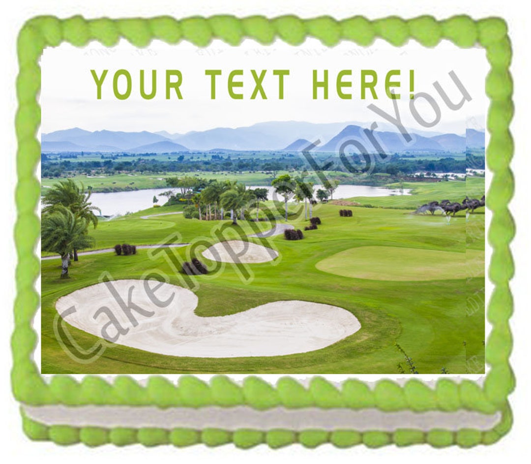 Golf - Edible Cake or Cupcake Topper - Etsy