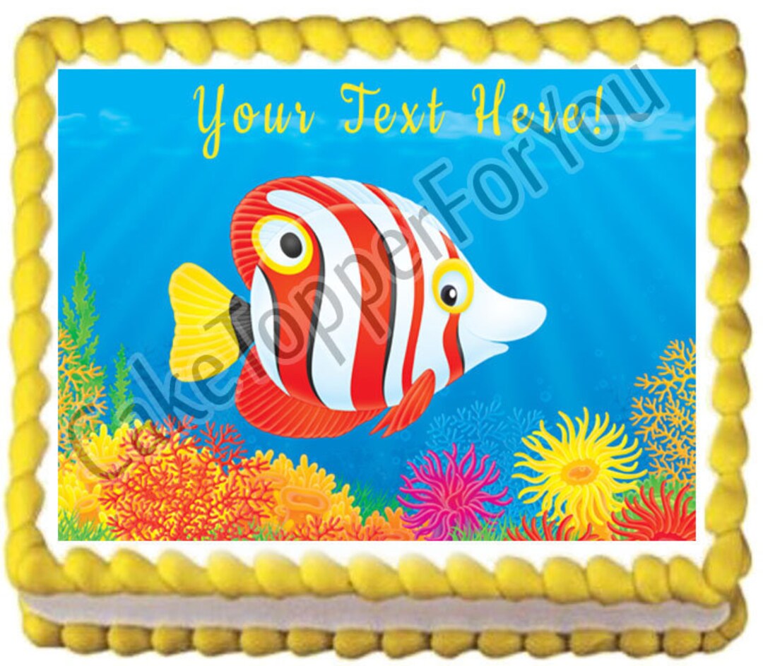 Tropical Fish - Edible Cake or Cupcake Topper - Etsy