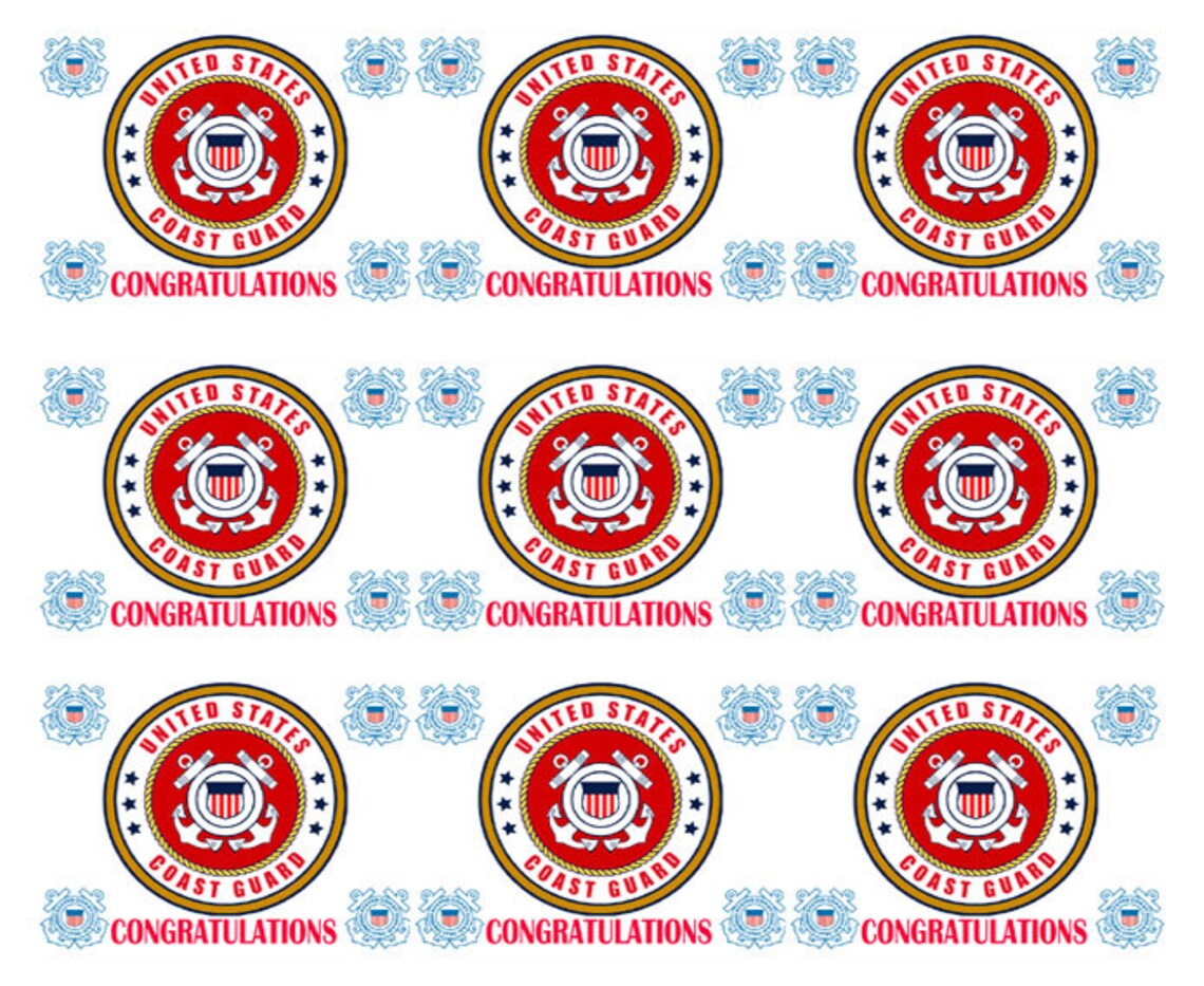 US Coast Guard - Edible Cake or Cupcake Topper - Etsy