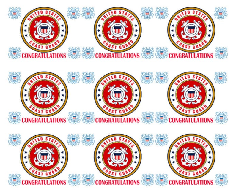 US Coast Guard - Edible Cake or Cupcake Topper - Etsy