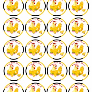 Mother Hen With Its Baby Chicks - Edible Cake or Cupcake Topper - Etsy