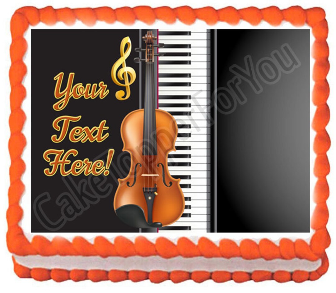 Music Instruments - Edible Cake or Cupcake Topper - Etsy