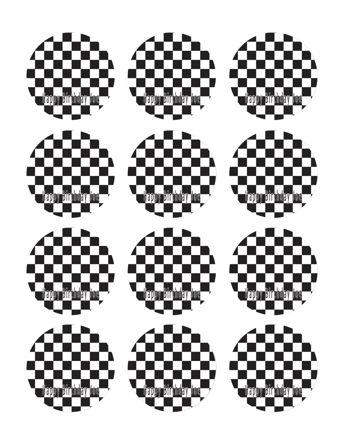 Chess Board - Edible Cake or Cupcake Topper - Etsy