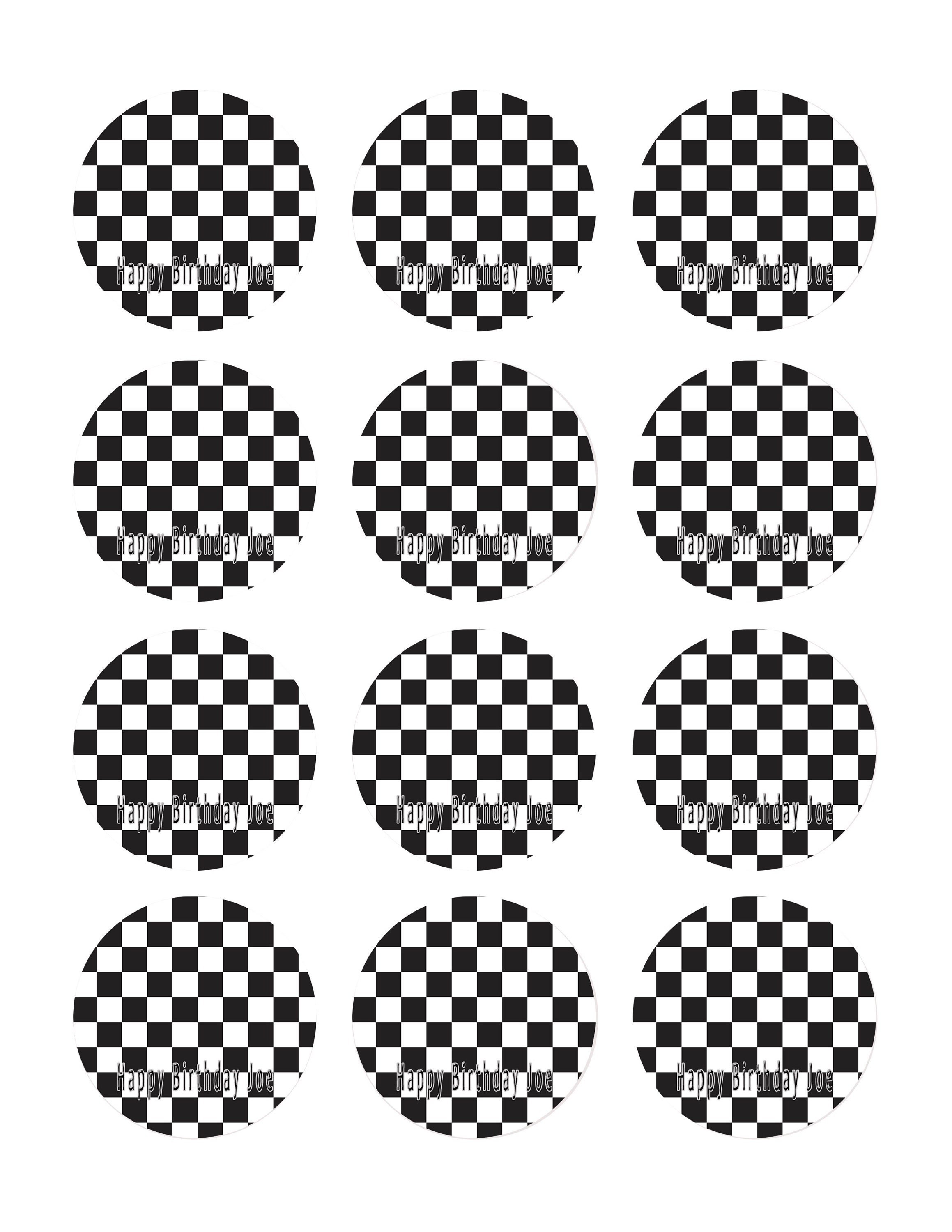 Chess Board - Edible Cake or Cupcake Topper - Etsy