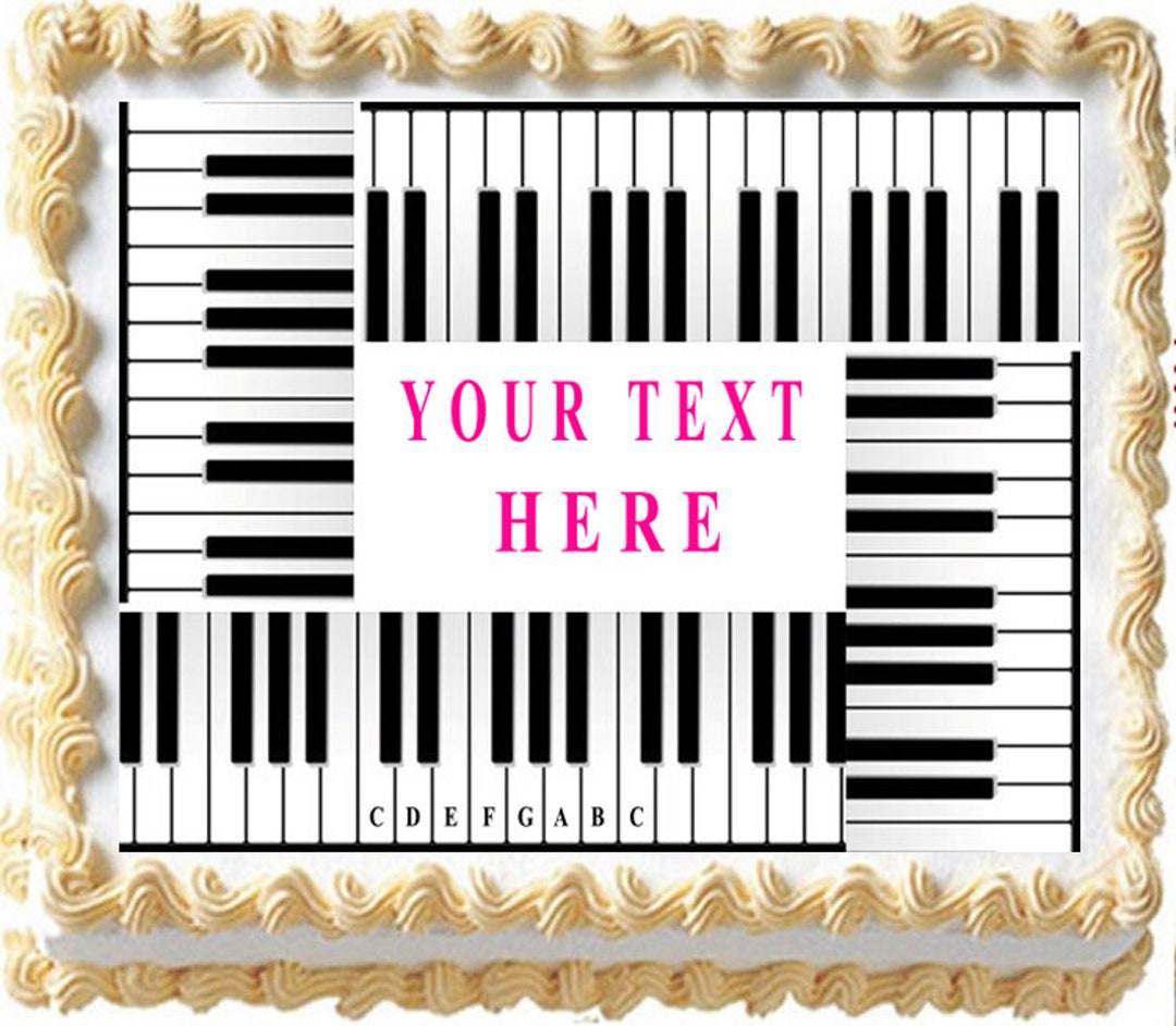 Piano Keys - Edible Cake or Cupcake Topper - Etsy