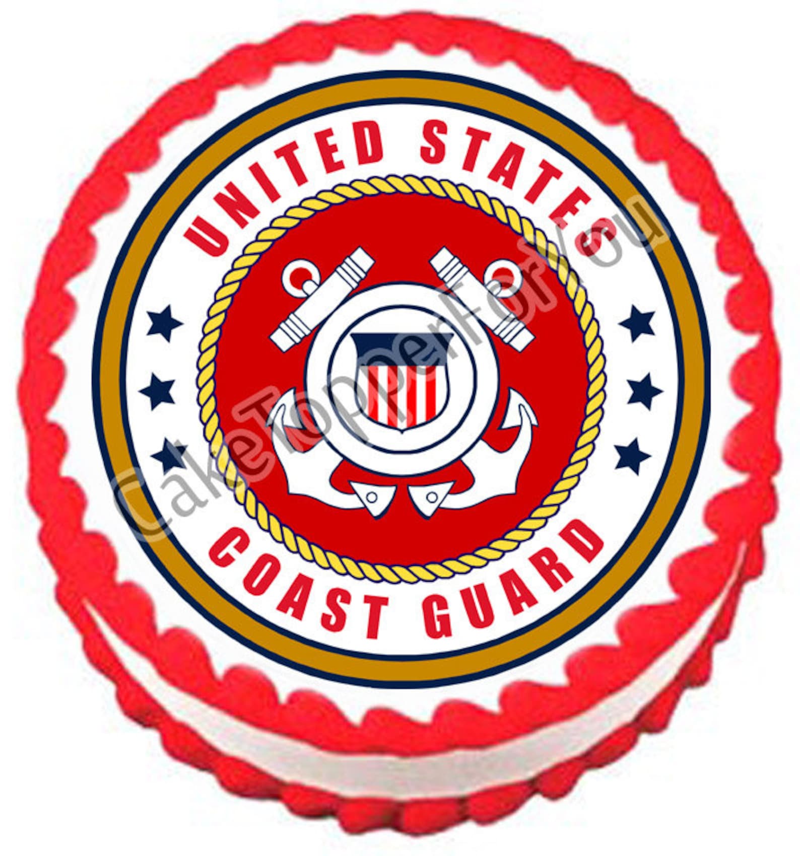 US Coast Guard - Edible Cake or Cupcake Topper - Etsy