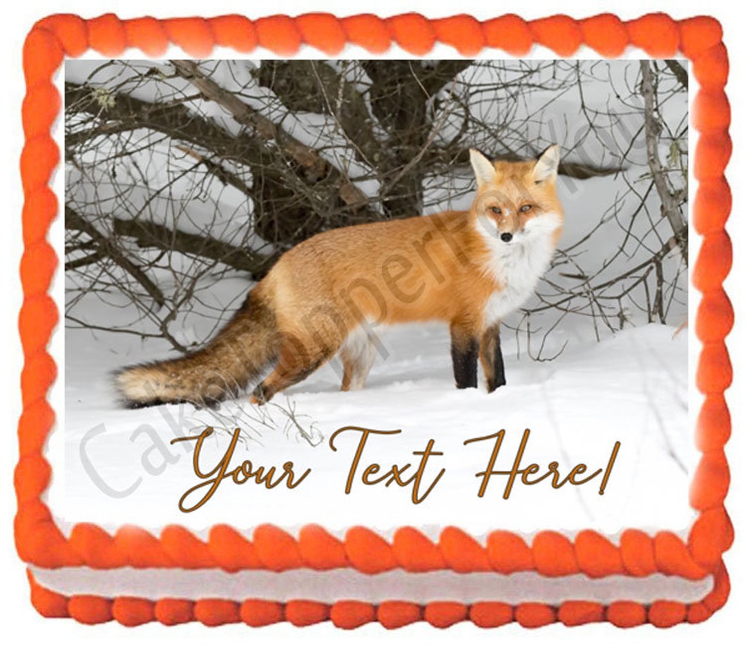 Red Fox - Edible Cake or Cupcake Topper - Etsy