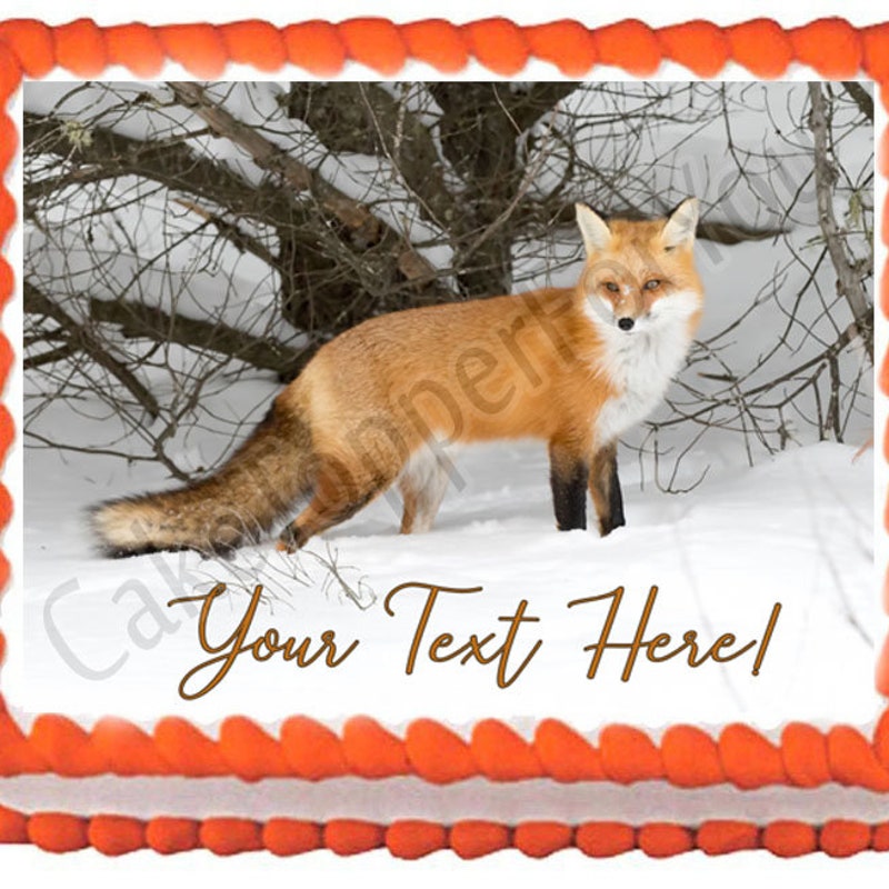 Fox Edible Cake Topper - Etsy