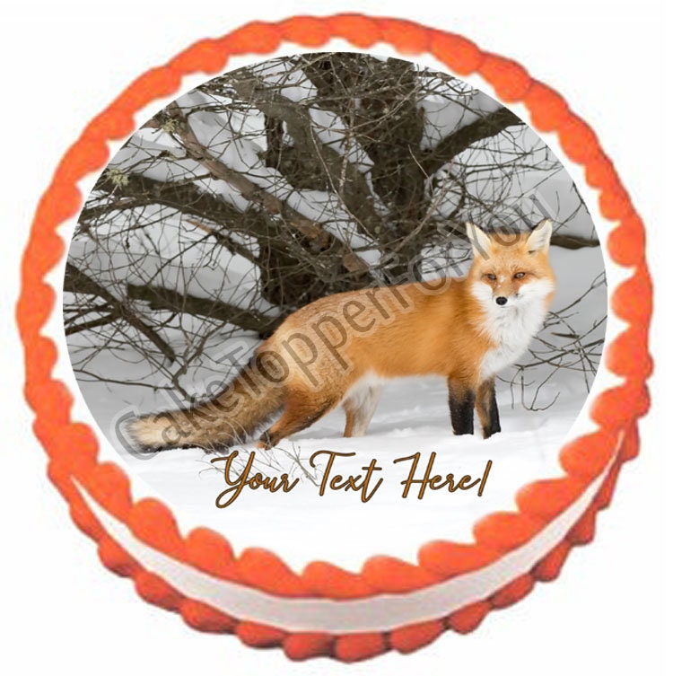 Red Fox - Edible Cake or Cupcake Topper - Etsy