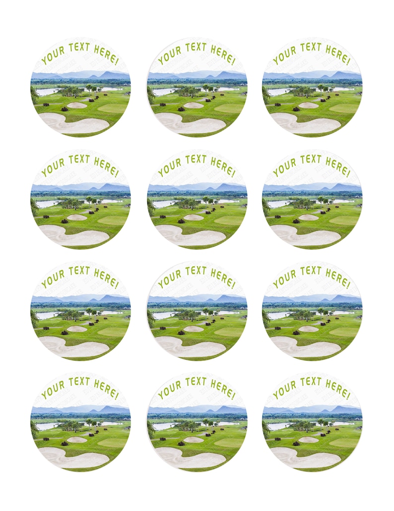 Golf Edible Cake or Cupcake Topper - Etsy
