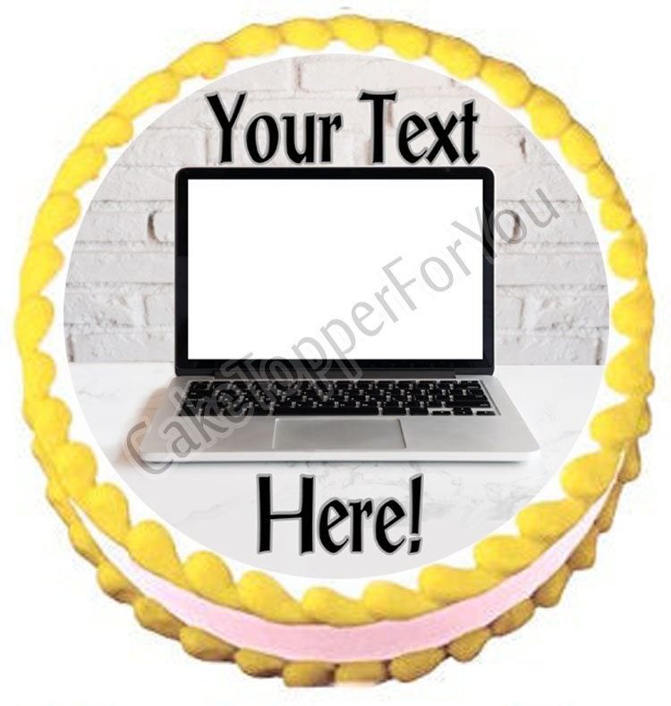 Laptop Computer Edible Cake or Cupcake Topper | Etsy